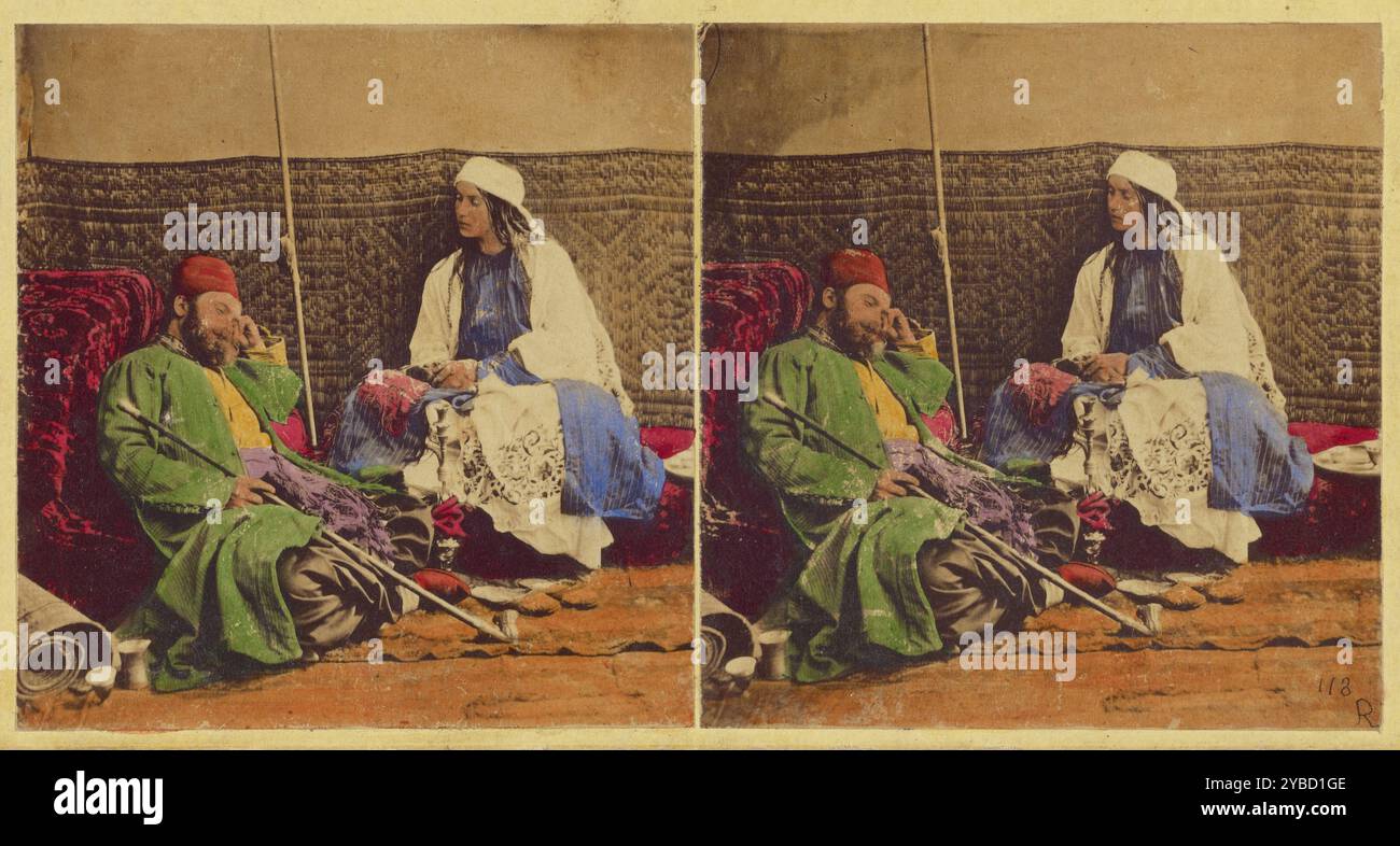 Turkish Lady and Gentleman., 1857-1859 Stock Photo - Alamy