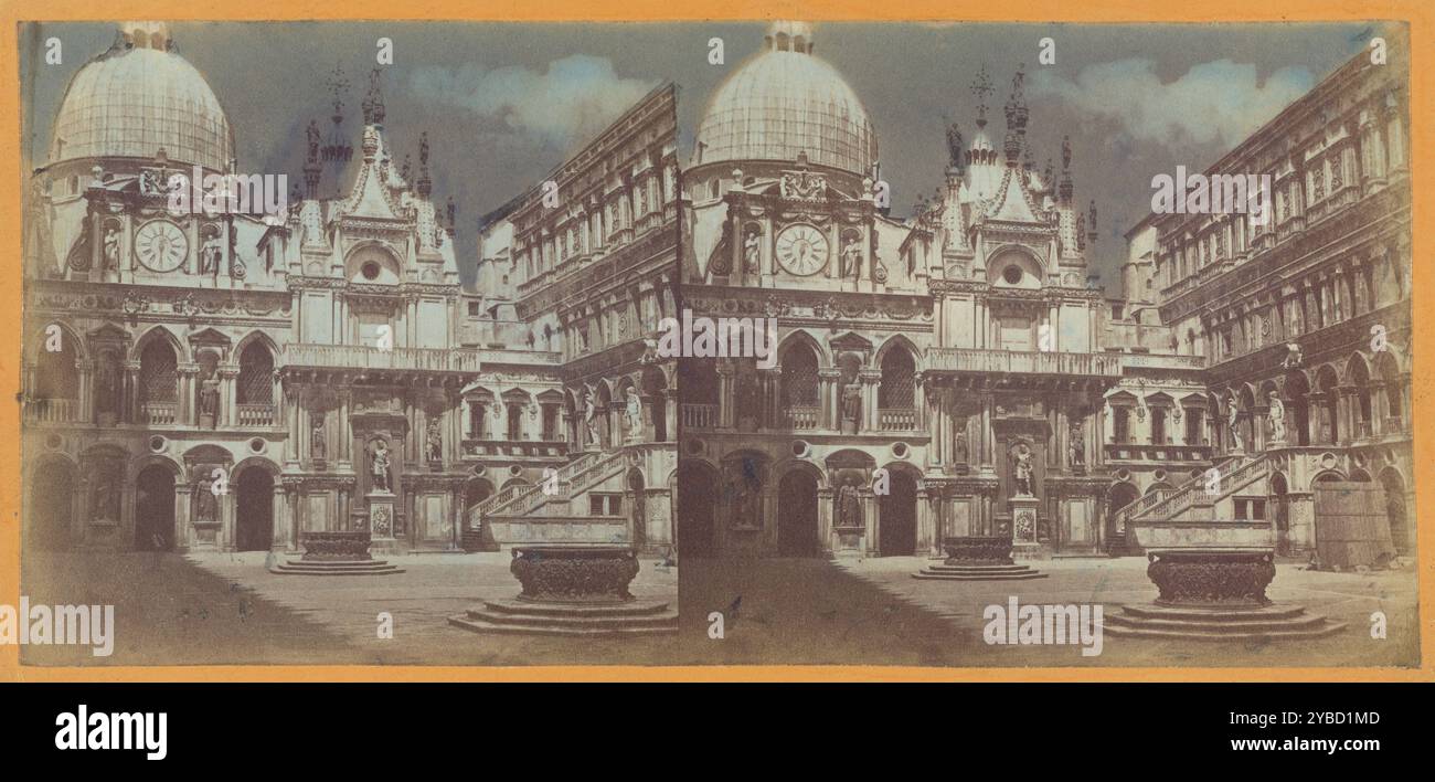 Court Yard of Palace, Venice, about 1865 Stock Photo - Alamy