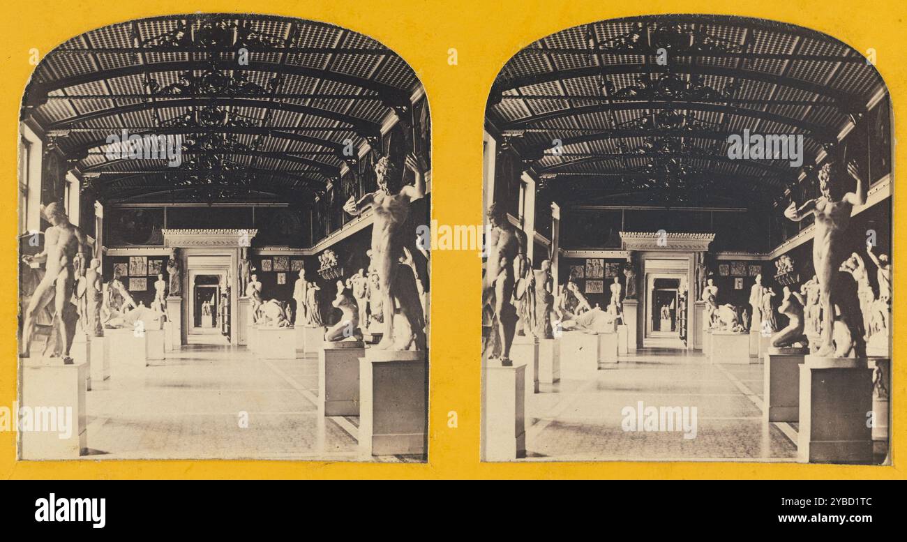 Salle des Modeles antiques, Musee de Berlin., about 1865.Room of ...