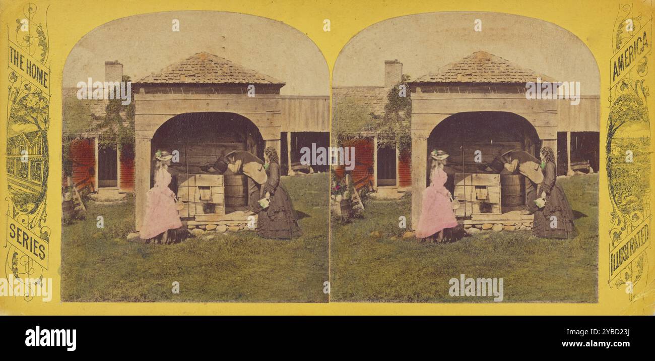 The Old Oaken Bucket., about 1870-1880 Stock Photo - Alamy