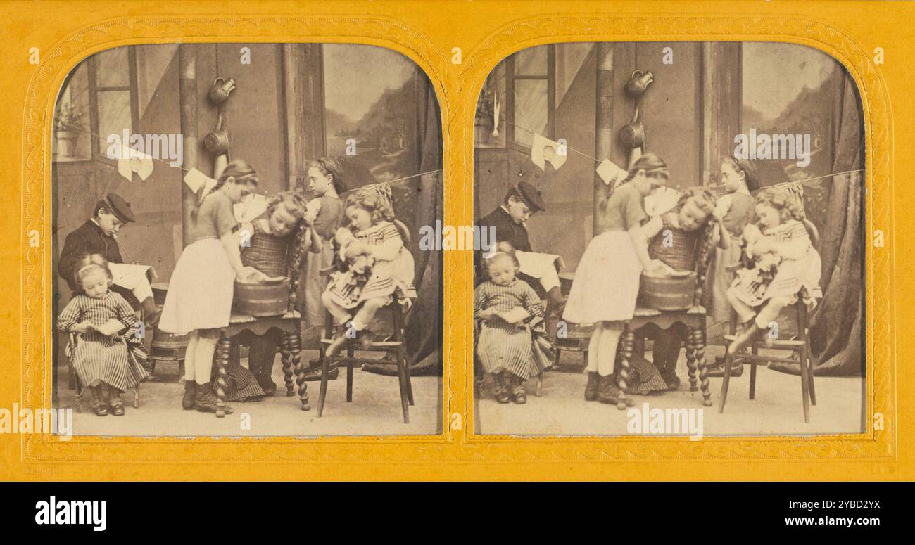 Hand washing laundry 19th century hi-res stock photography and images ...