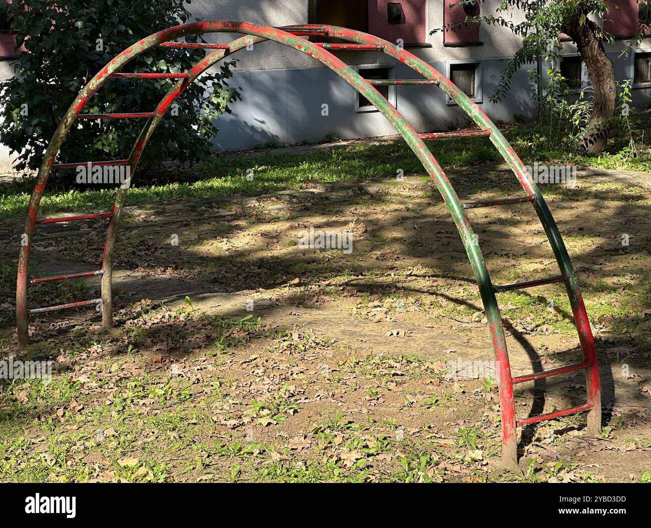 Old style metal climber at the playground Stock Photo - Alamy