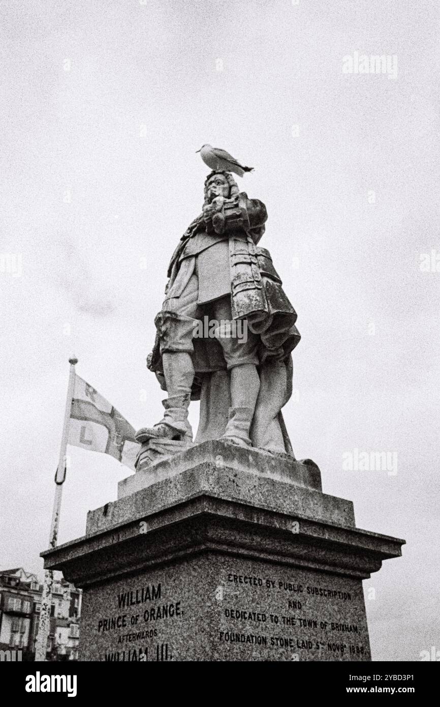 Statue of William of Orange Brixham harbour, Devon, England Stock Photo ...