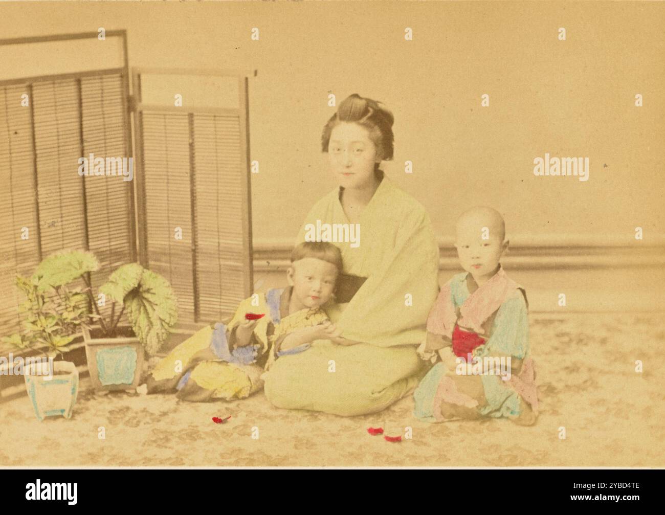 Japanese Mother and Children, 1897 Stock Photo - Alamy