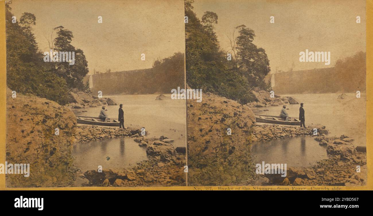 Banks of the Niagara - from Ferry - Canada side., about 1865 Stock ...