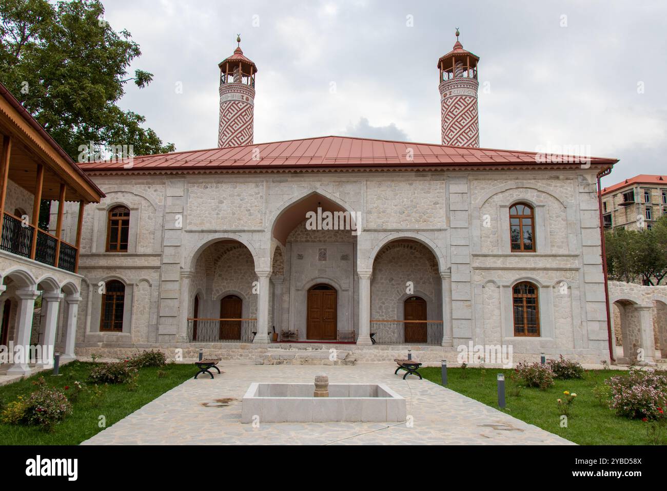 Ashaghi Govhar Agha Mosque in the Shusha city of Karabakh region of ...