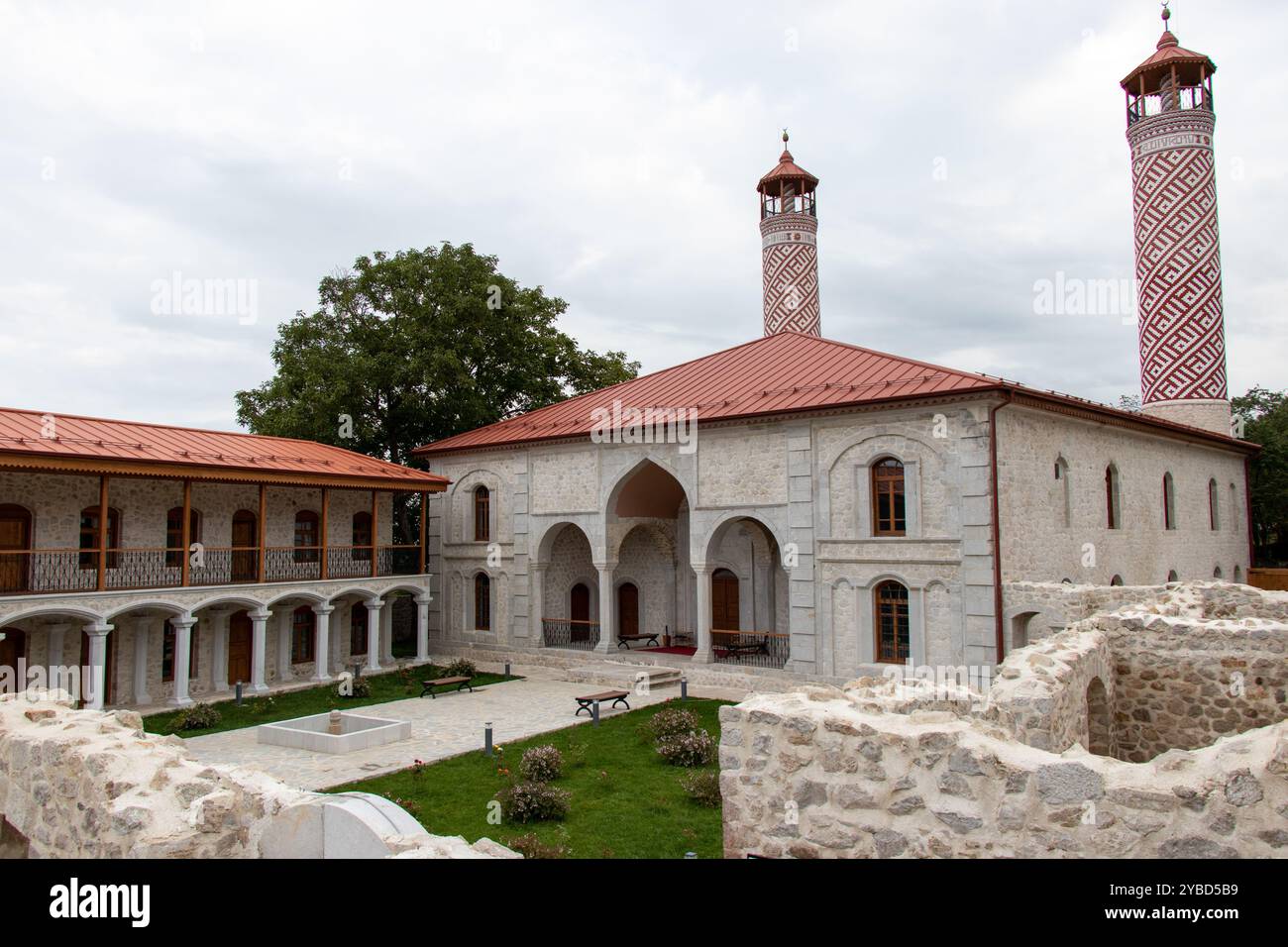 Ashaghi Govhar Agha Mosque in the Shusha city of Karabakh region of ...