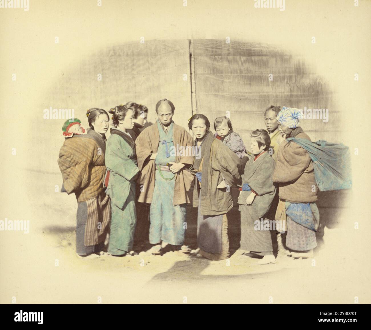 Group in the Street, 1866-1867. Group portrait of men, women, and ...