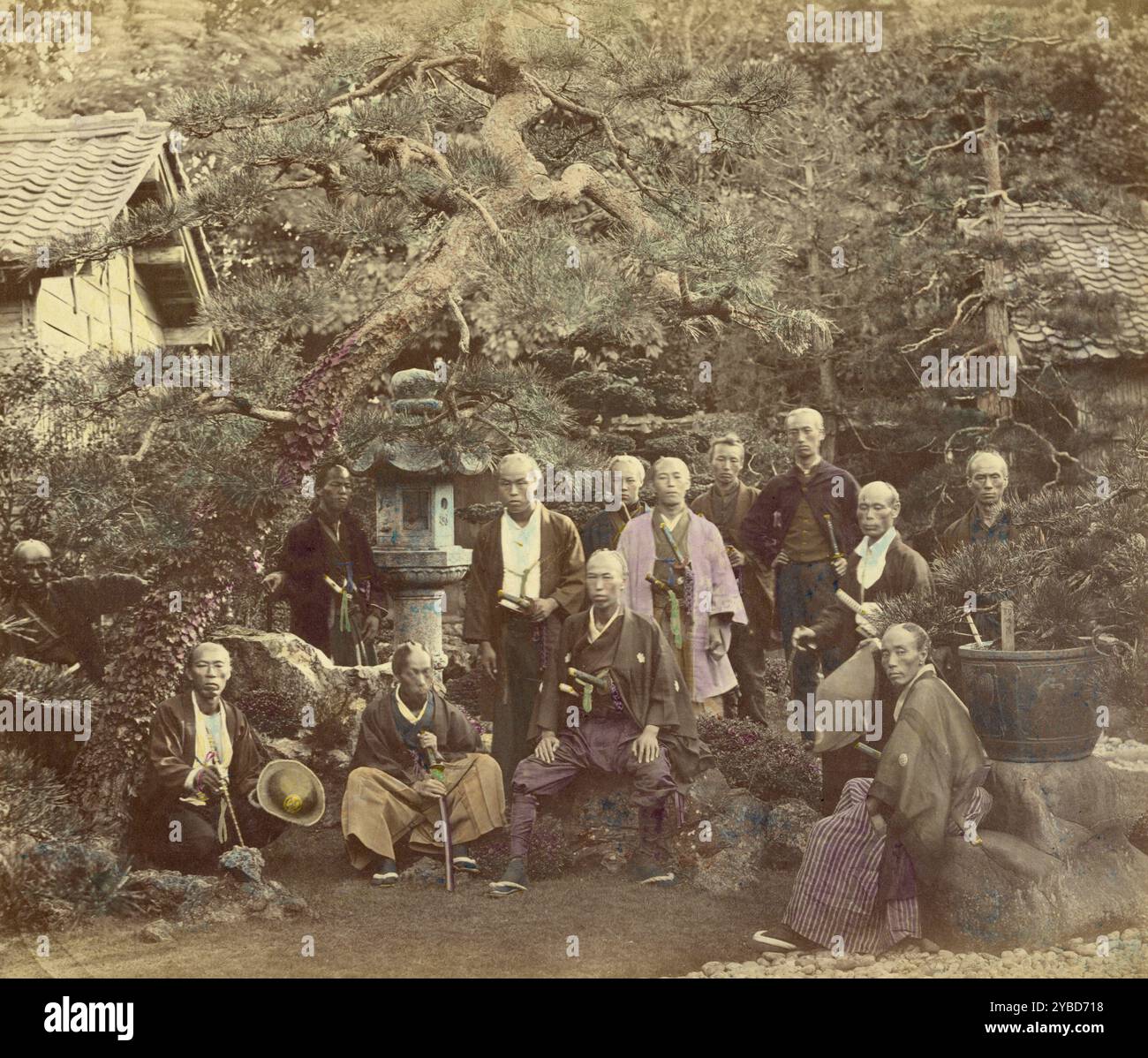 Group of Tycoon's Officers, 1866-1867. Group portrait of men in a ...