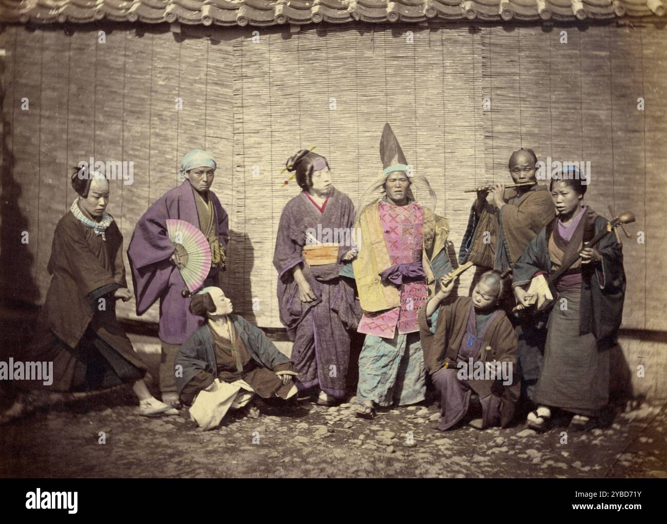 Street Actors, 1866-1867. Group portrait of actors in costume Stock ...