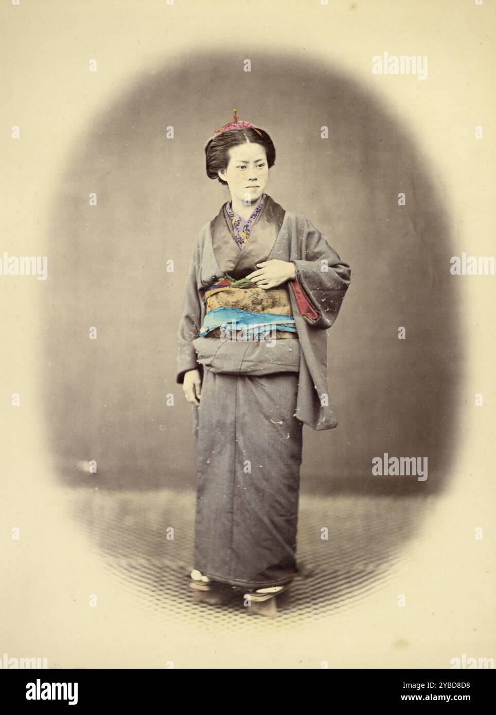 Yakunin's Concubine, 1866-1867. Full length portrait of a woman Stock ...