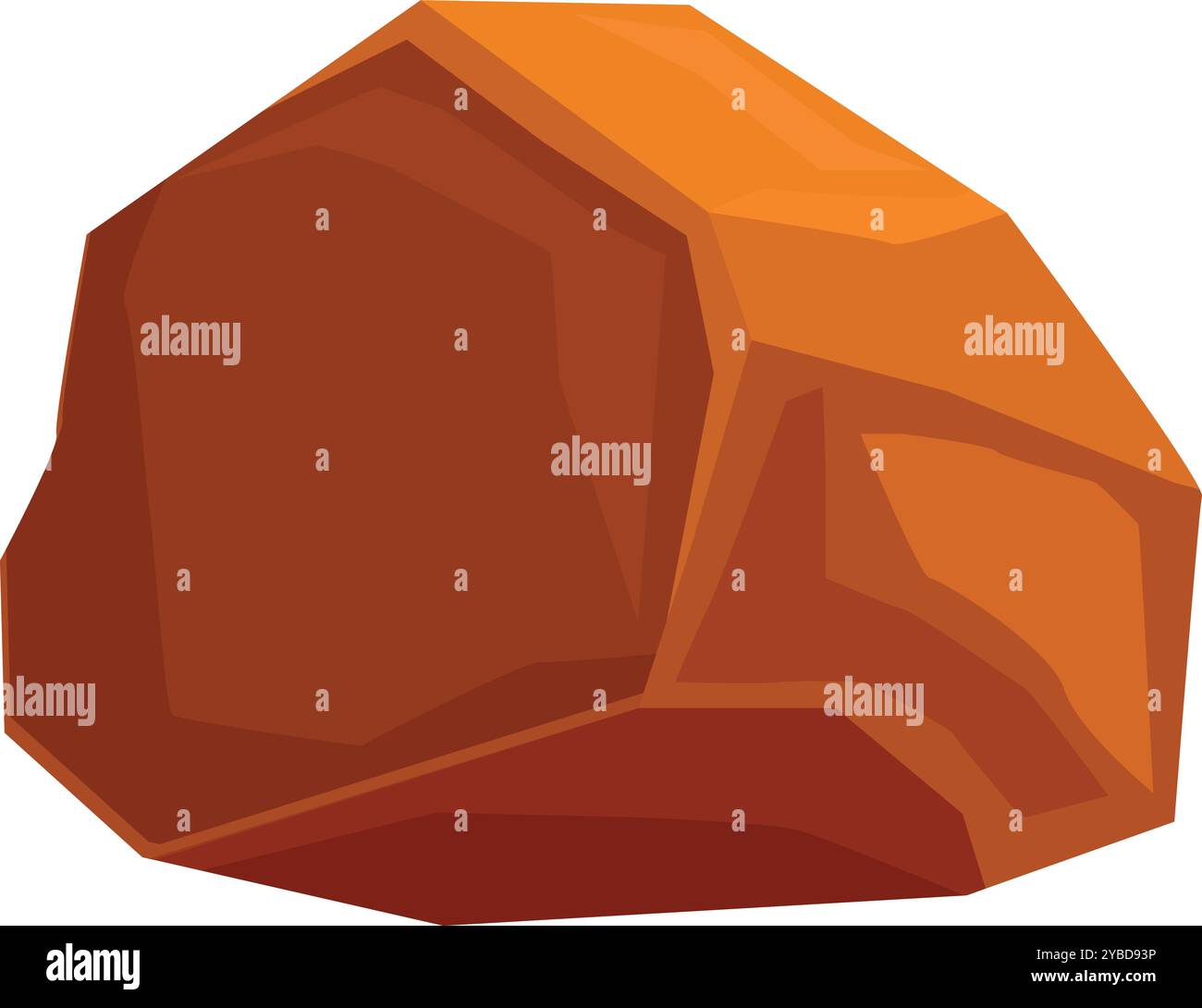 Large solid rock from a mountain is lying on the ground Stock Vector ...