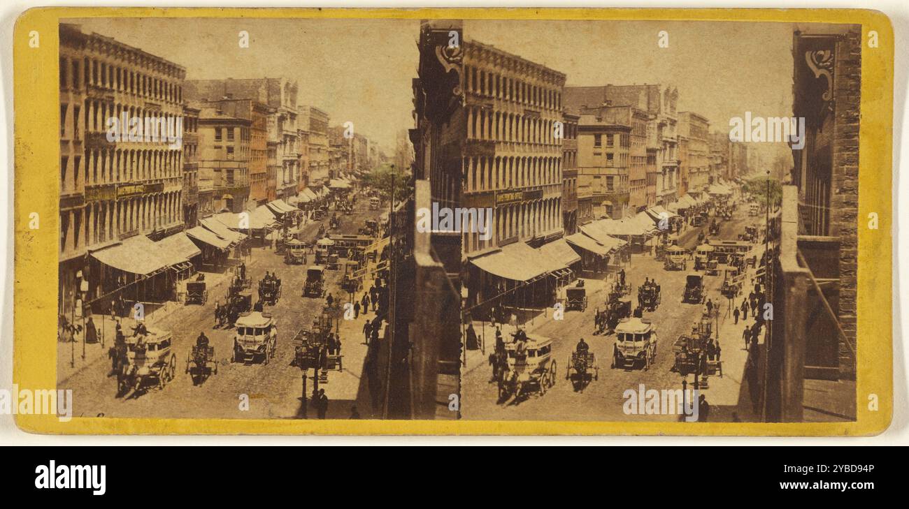 Broadway, looking North from Houston St., about 1869-1879 Stock Photo ...