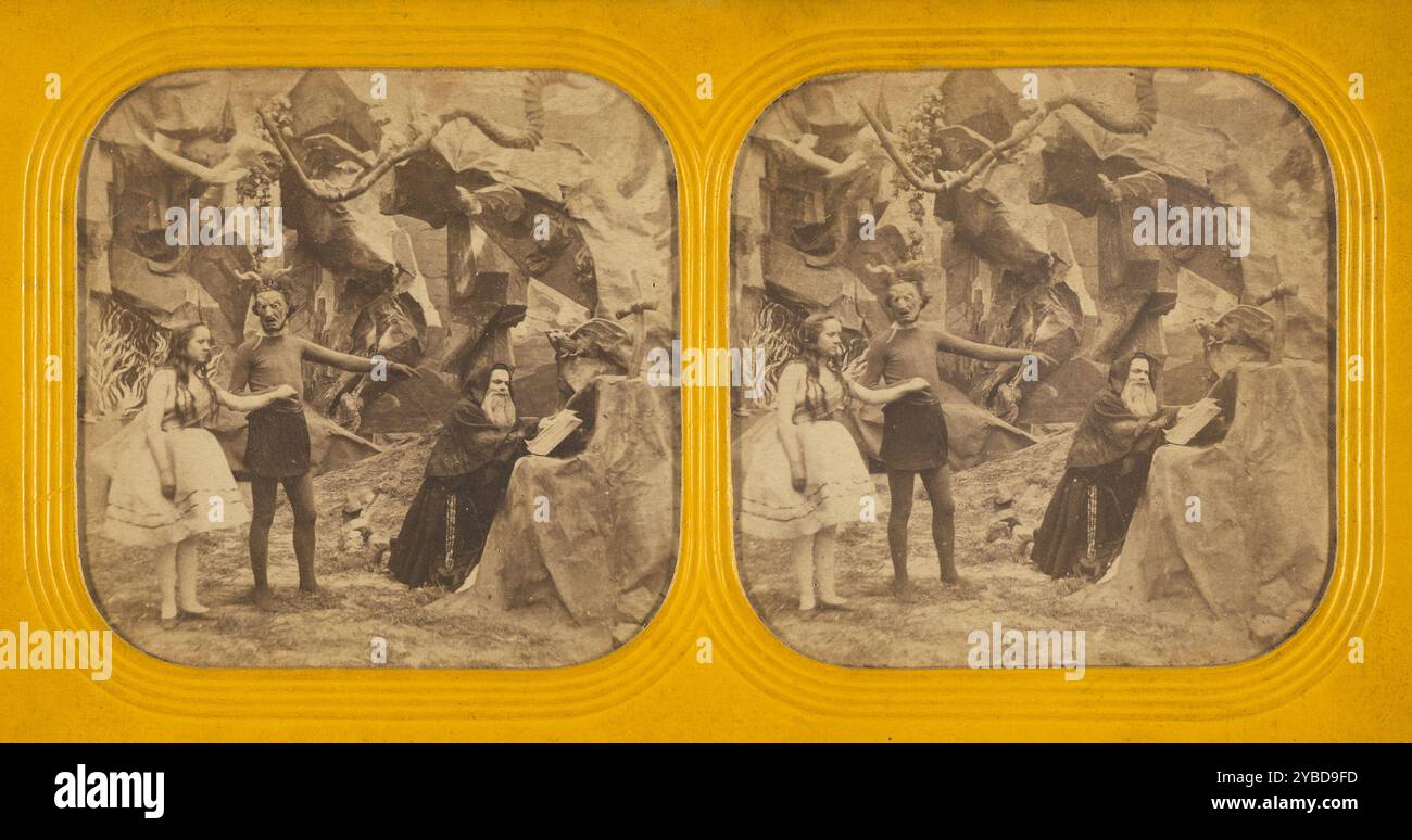 Theatre scene of a mythological nature, 1860s Stock Photo - Alamy