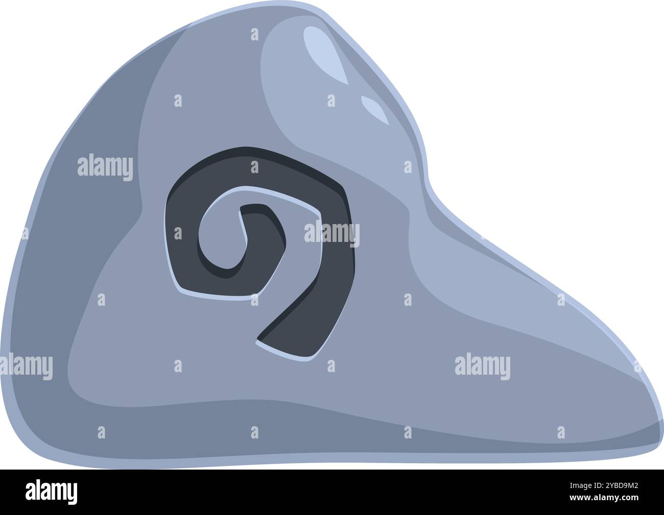 Grey stone showing ancient cave painting symbol from the neolithic ...