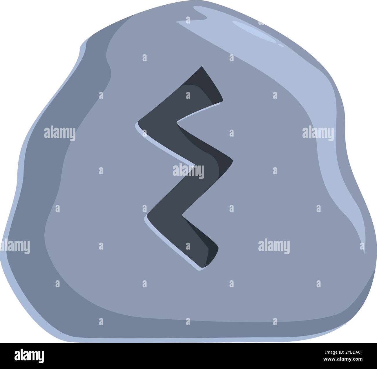 Grey stone featuring sowilo, the rune of the sun, representing honor ...