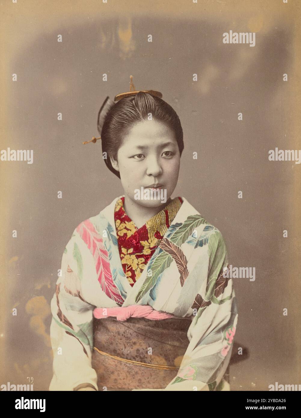 Portrait of a Young Lady, 1870s-1890s. Half-length portrait of a young ...