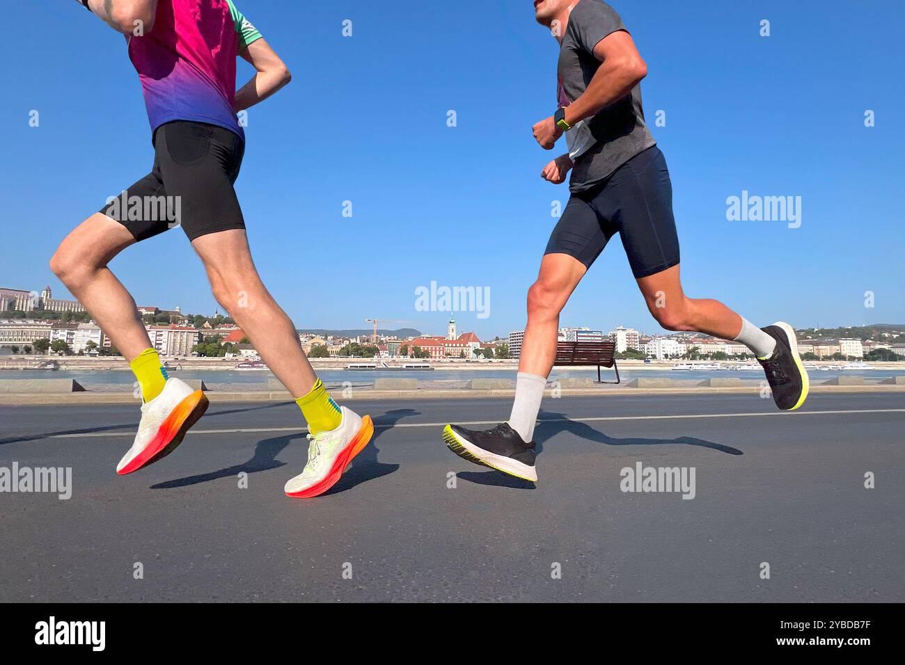 Two men running river hi-res stock photography and images - Alamy