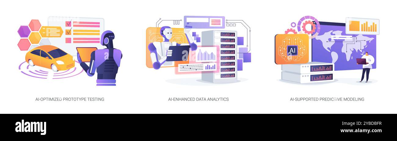 AI for Product and Models Development abstract concept vector ...