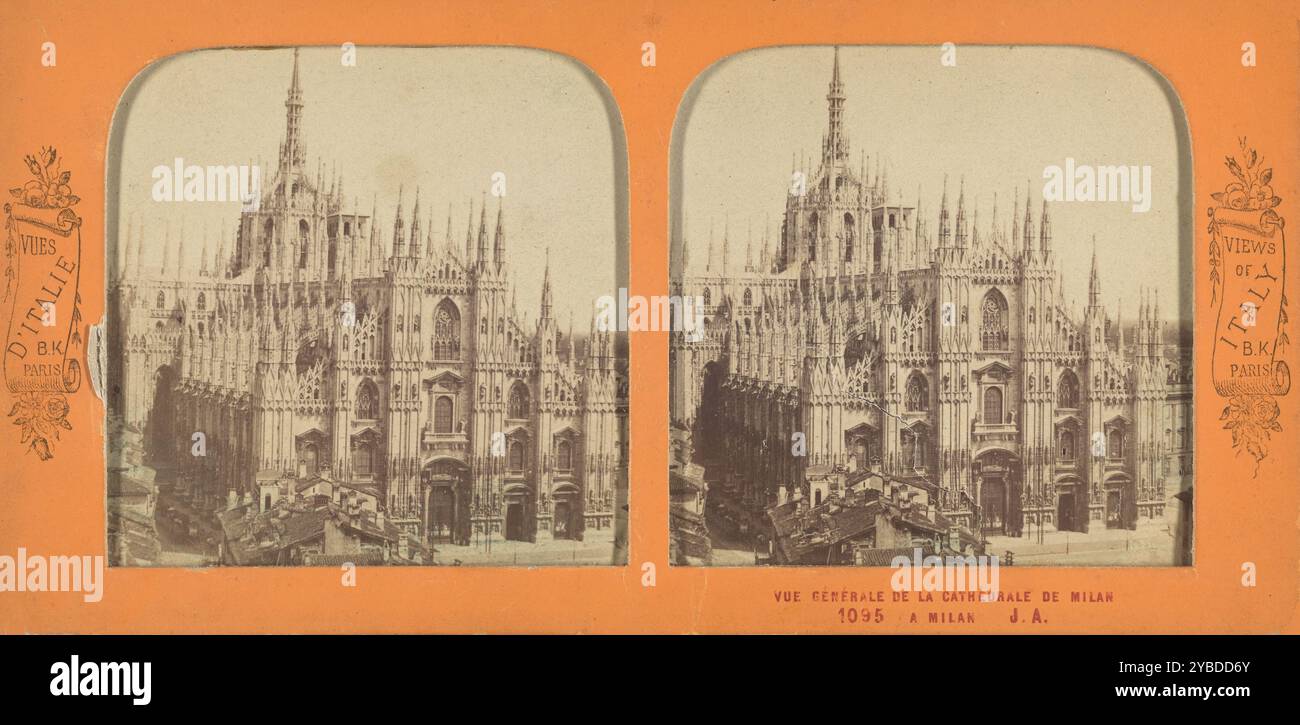 Vue Generale de la Cathedrale de Milan a Milan, 1860s Stock Photo - Alamy