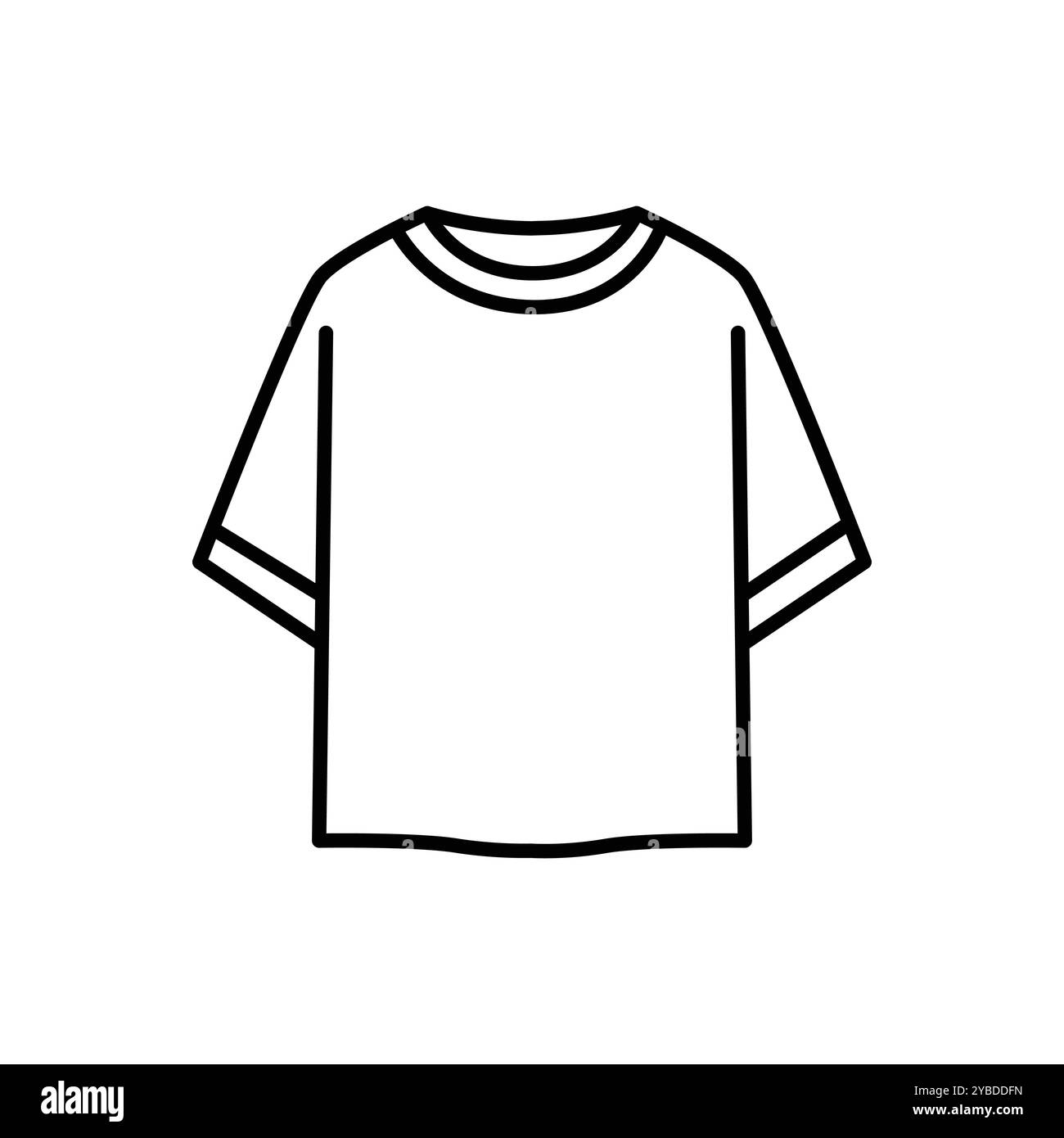 Oversized T-Shirt line black icon. Sign for web page, mobile app ...