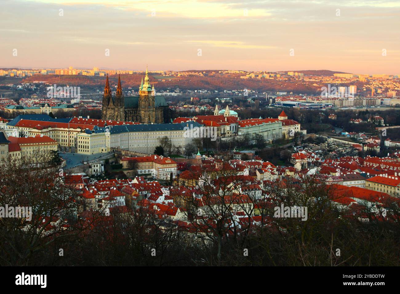Aerial view central district castle hi-res stock photography and images ...