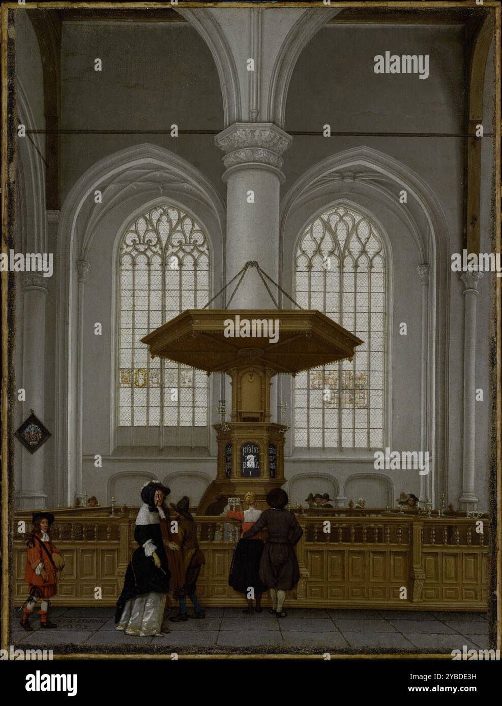 Interior of the Laurenskerk at Rotterdam, 1662. Additional Info: Seen ...