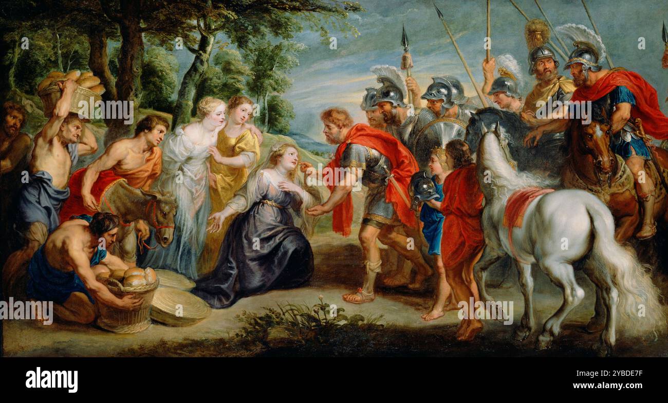 David Meeting Abigail, early 1630s. Additional Info: Depicts the ...