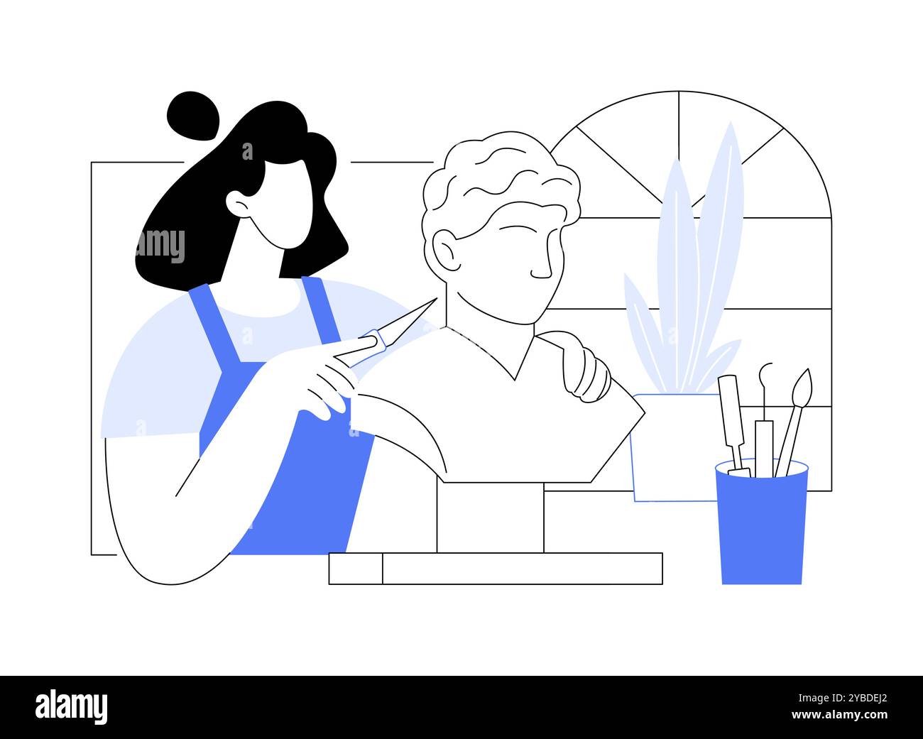 Sculpting isolated cartoon vector illustrations Stock Vector Image ...