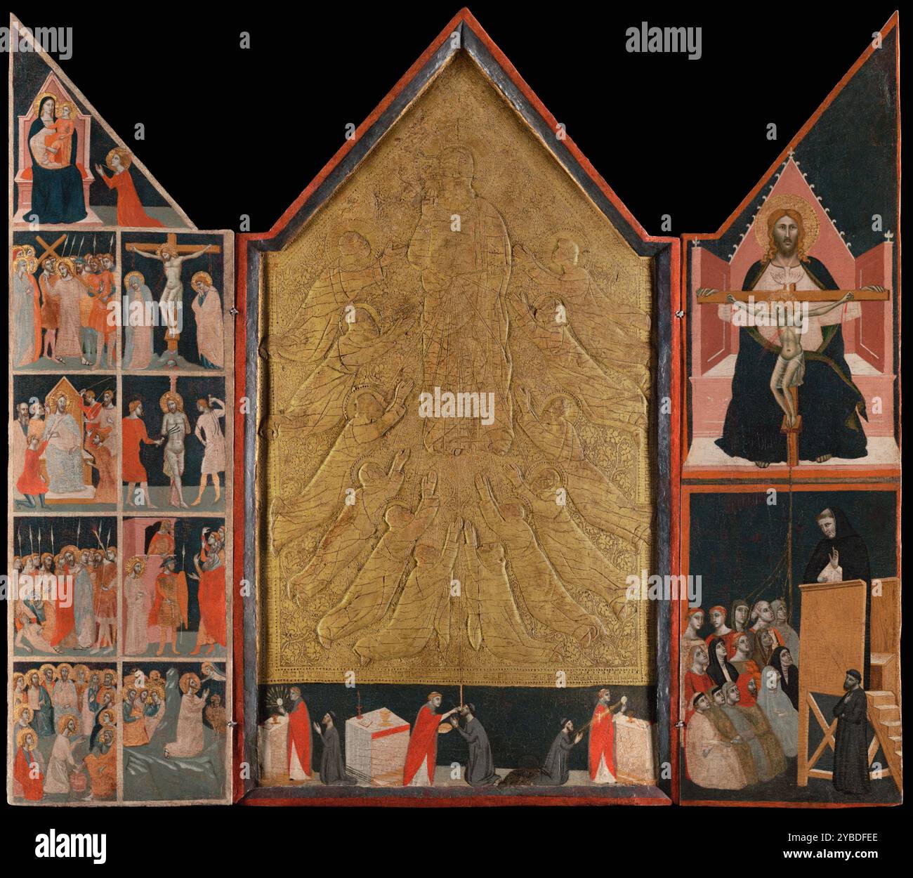 The Chiarito Tabernacle, 1340s. Additional Info: This three-part altarpiece depicts the ...