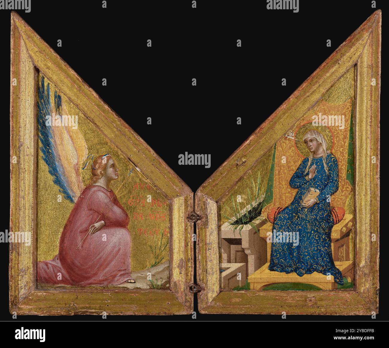 The Annunciation, about 1340-1345. These panels once formed the ...