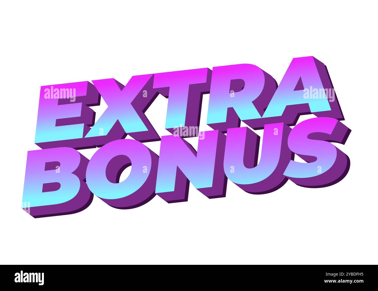 Extra bonus. Text effect design in 3D style for social media or ...