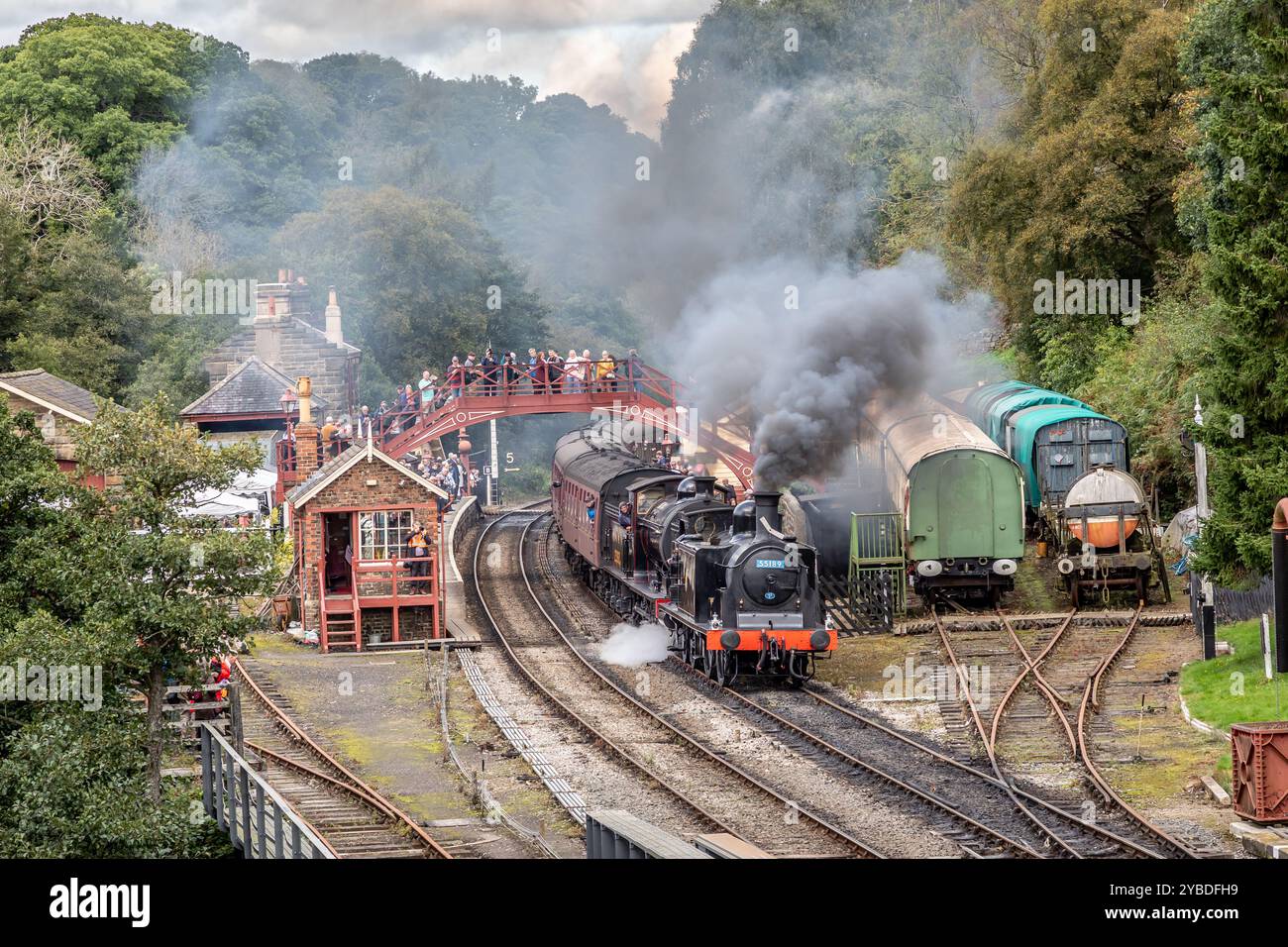 BR 0-4-4T '2P' No. 55189 and LNER 0-6-0 'P3' No. 2392 arrive at ...