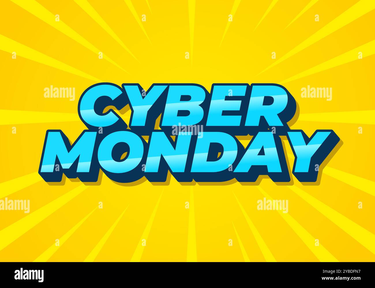 Cyber monday. Text effect design in 3D and bold fonts for digital ads ...