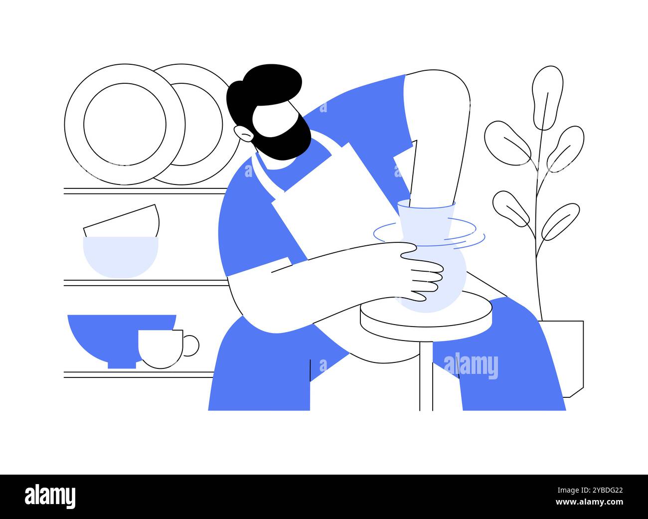 Pottery isolated cartoon vector illustrations Stock Vector Image & Art ...