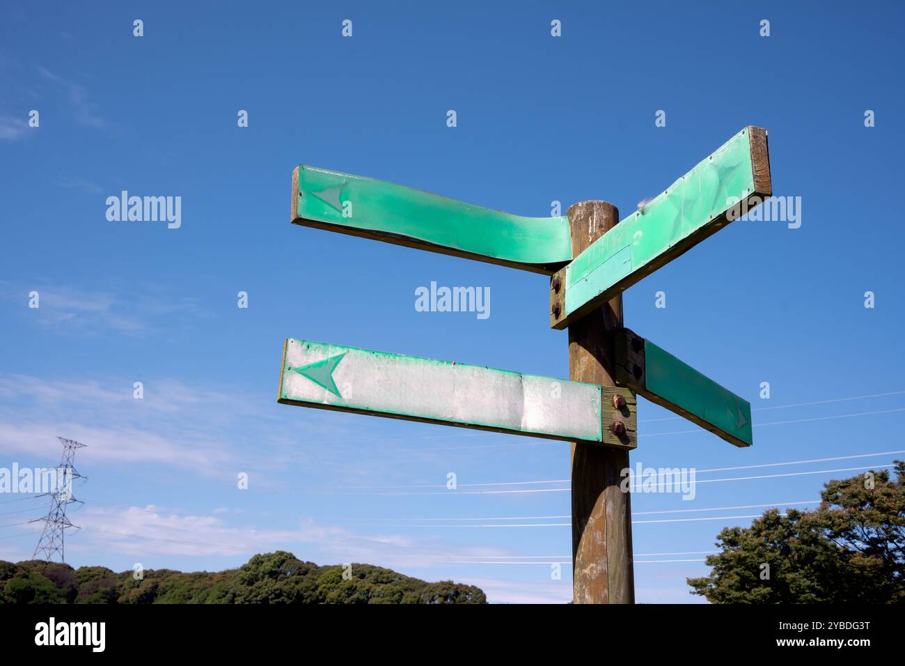 Real wooden direction signpost Stock Photo - Alamy