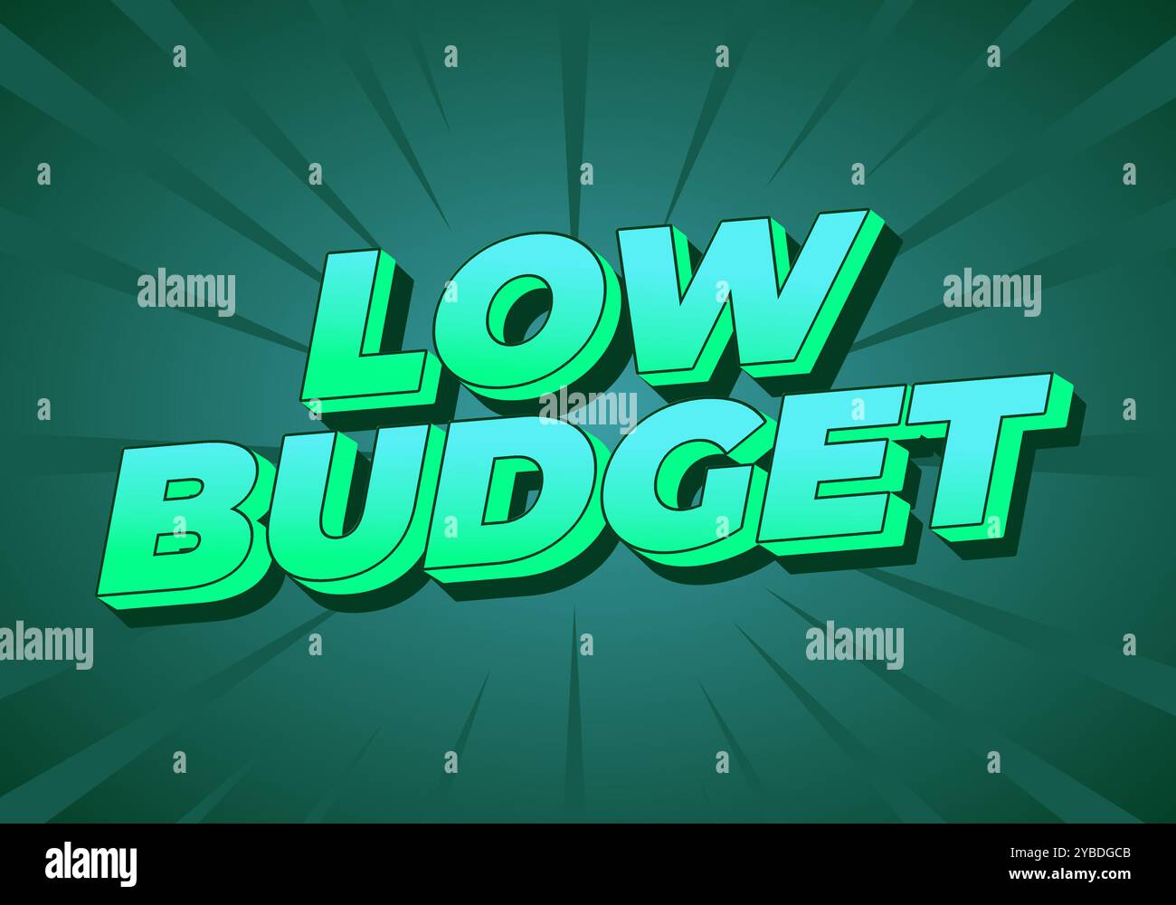 Low budget. text effect design in 3D style with good colors Stock ...