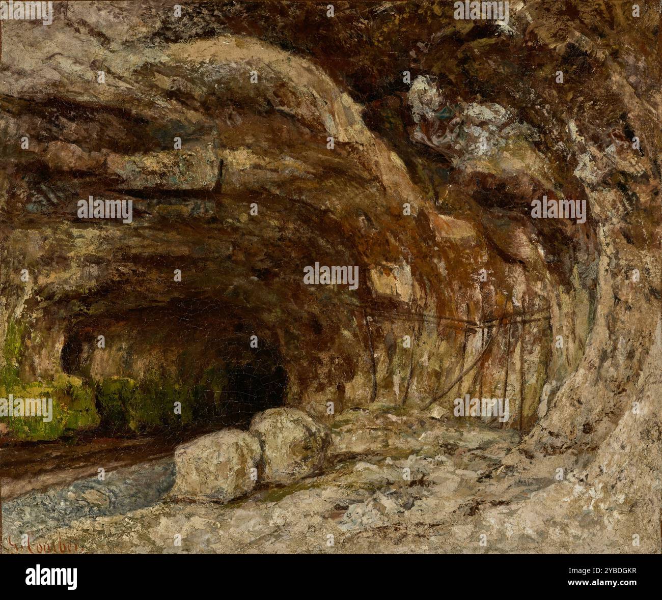 Grotto of Sarrazine near Nans-sous-Sainte-Anne, about 1864. Additional ...