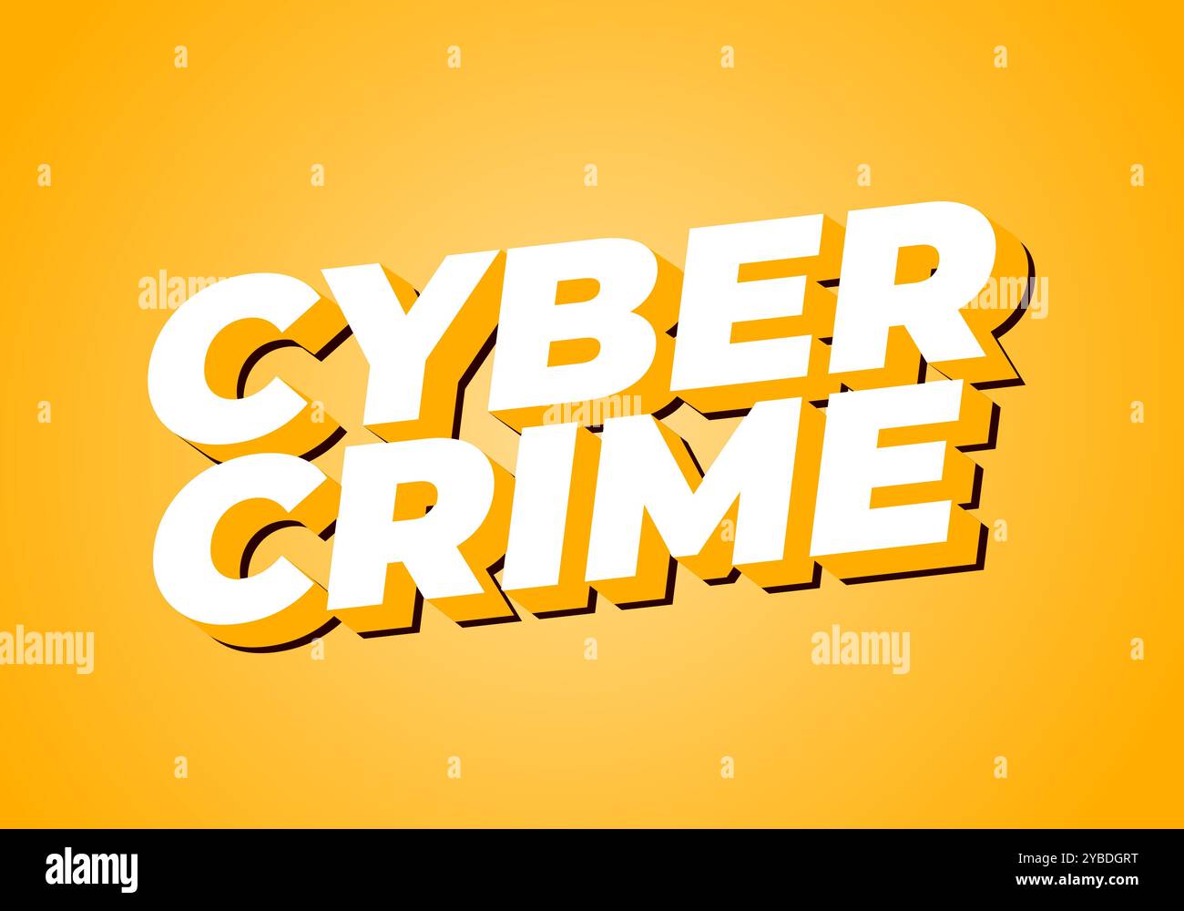 Cyber crime. Text effect design in bold fonts with modern colors Stock ...