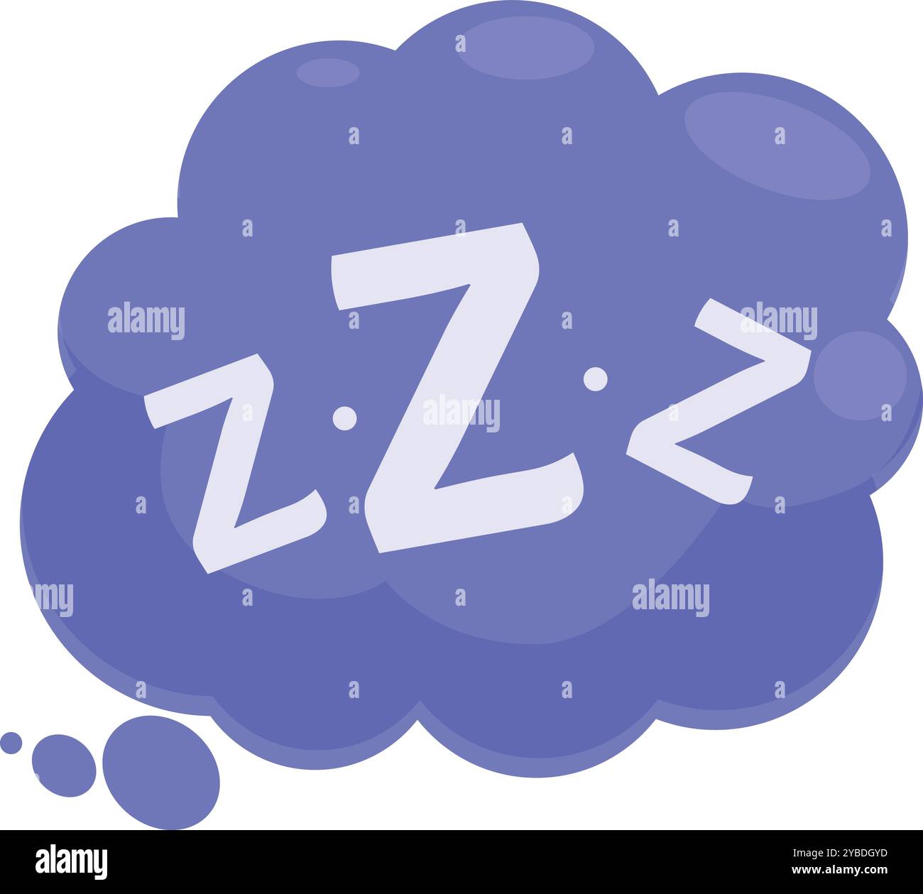 Cartoon thought bubble showing a zzz symbol for sleeping Stock Vector ...