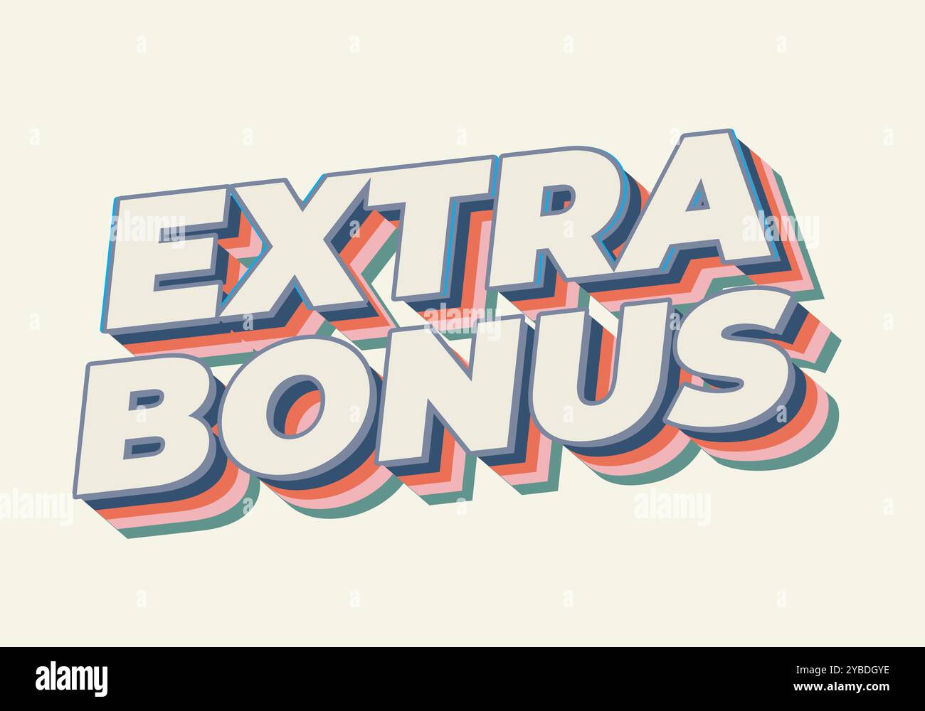 Extra bonus. Text effect design in 3D style for social media or ...