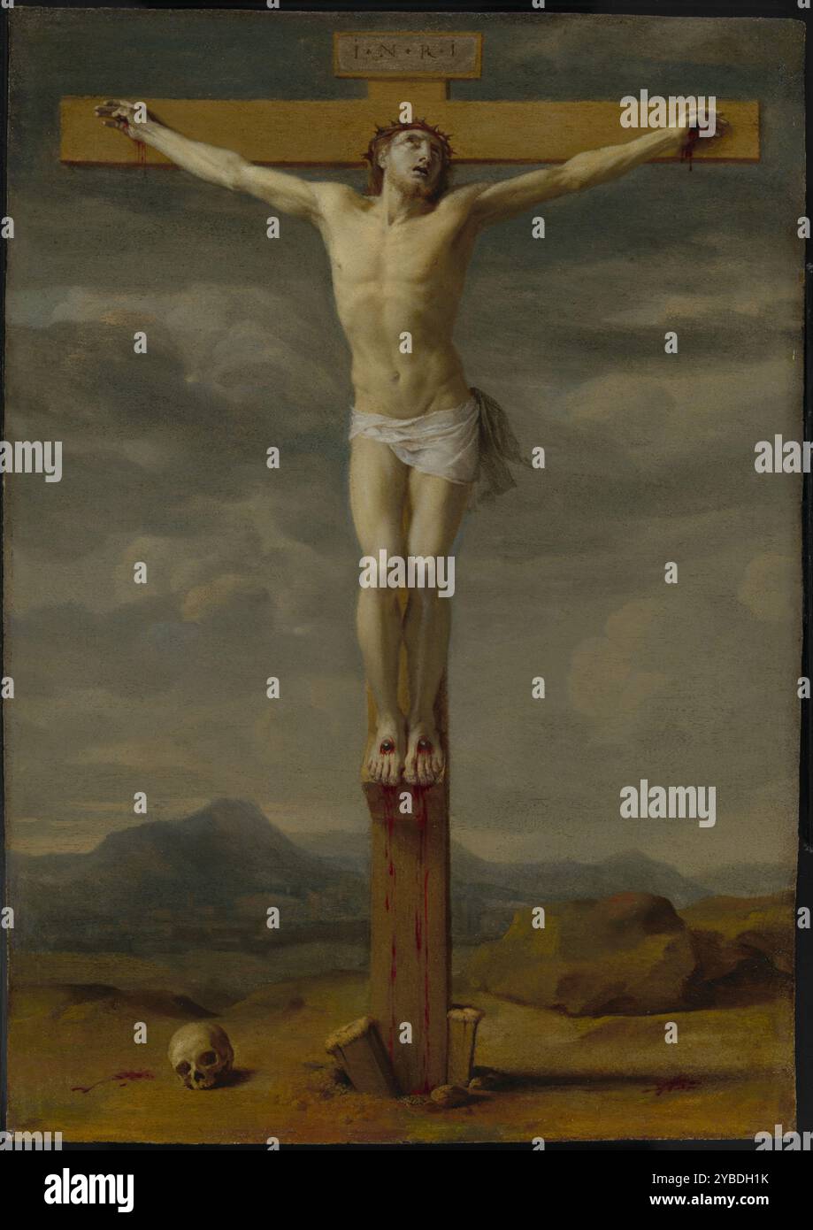 Crucifixion, about 1650-1655. Additional Info: Le Sueur depicts Christ on the cross, still alive ...