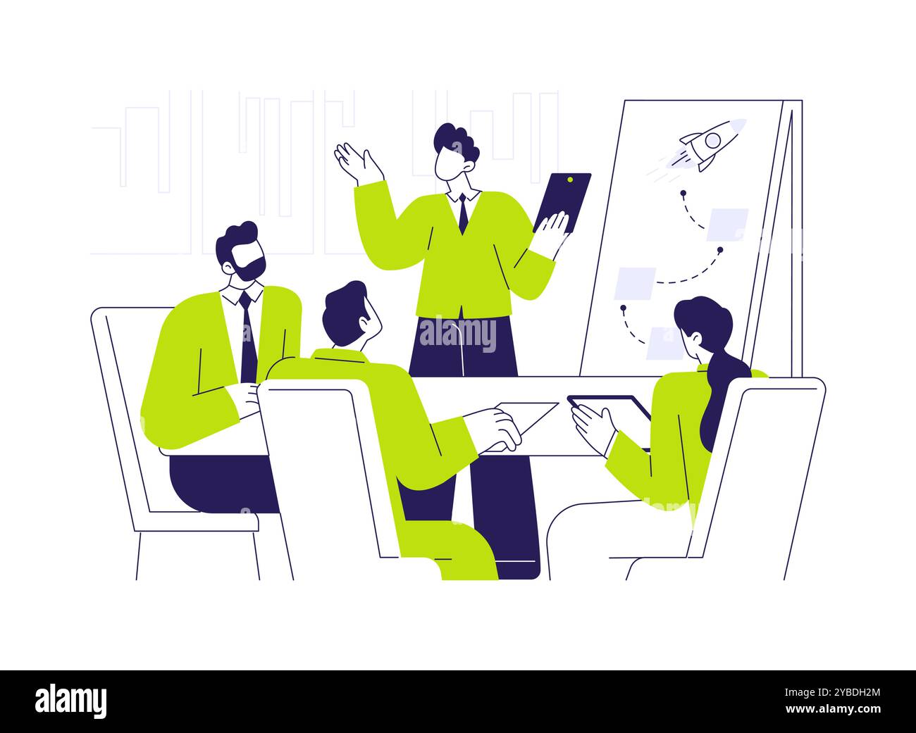 Leadership communication abstract concept vector illustration Stock ...