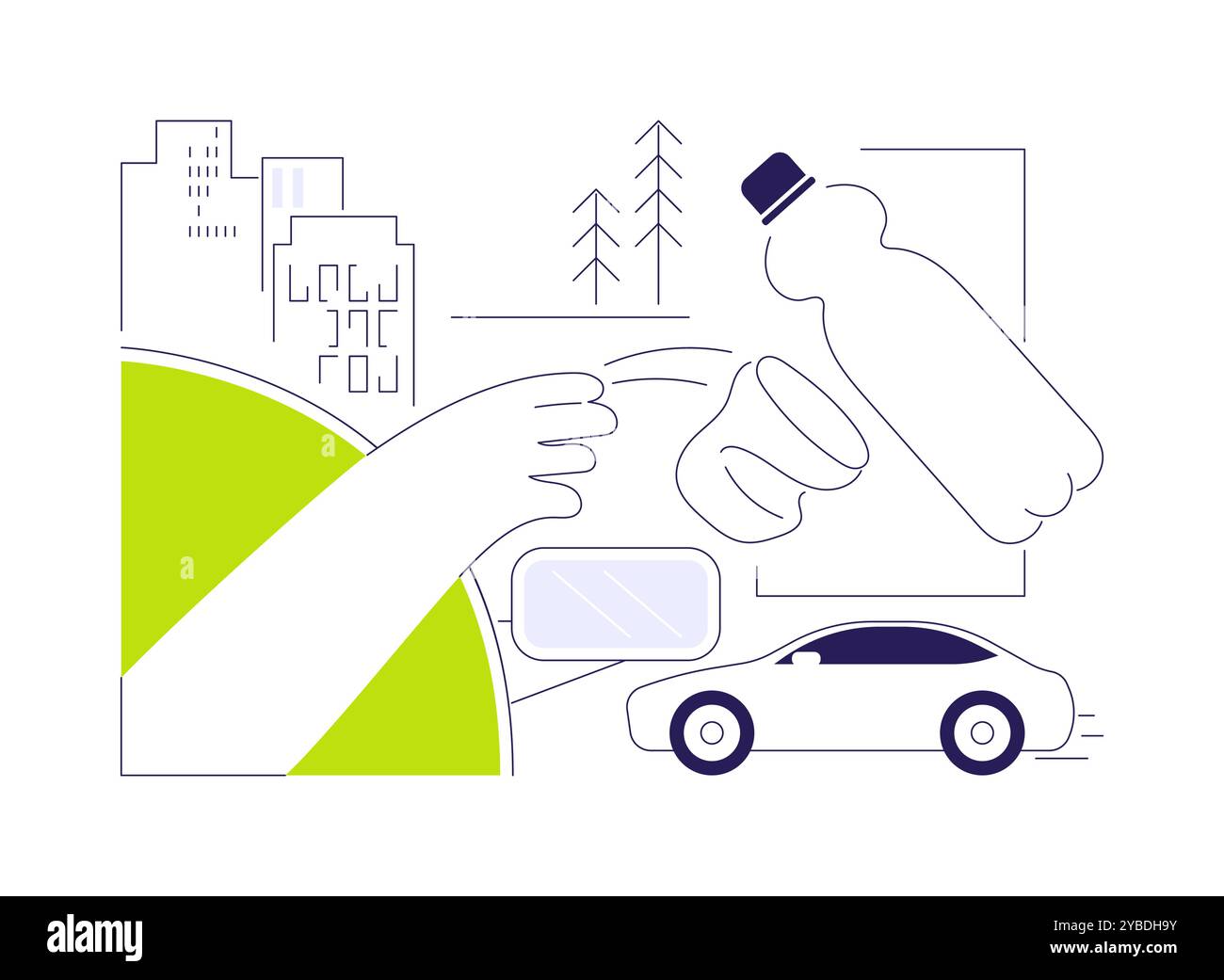 Plastic pollution abstract concept vector illustration Stock Vector ...