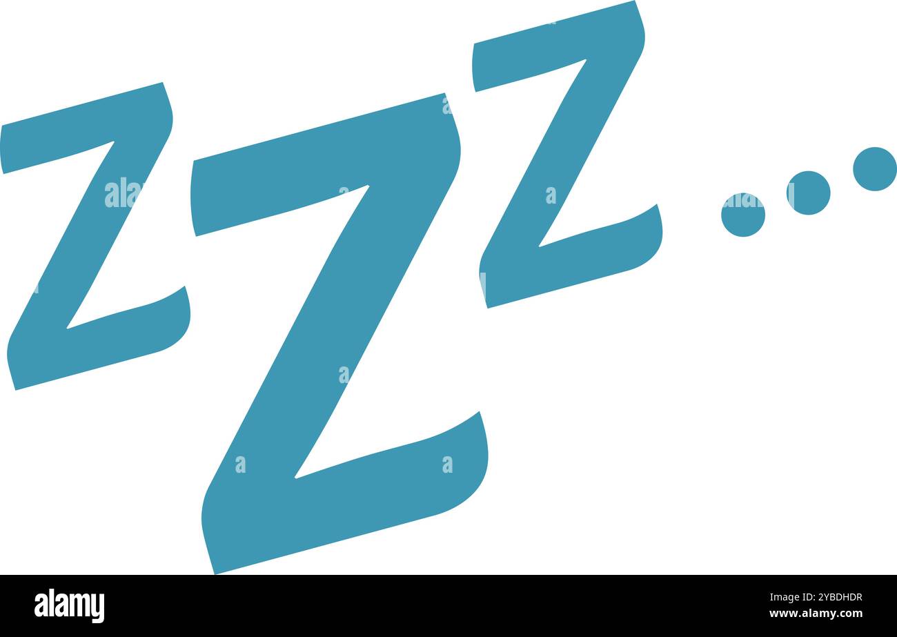 Three blue z letters are symbolizing the sound of sleeping Stock Vector ...