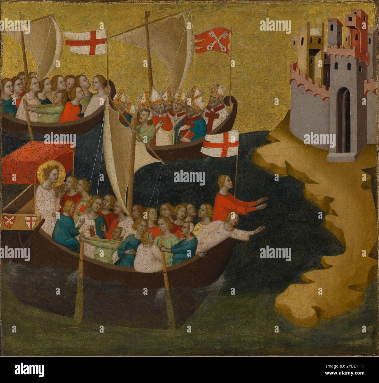 Arrival of Saint Ursula at Cologne, about 1333. Additional Info: Three ...