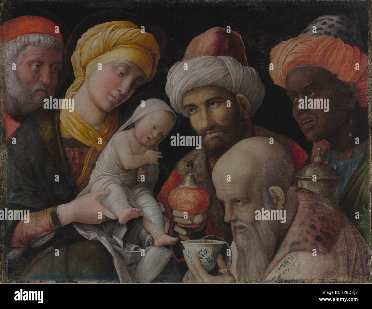 Adoration of the Magi, about 1495-1505. Three kings pay homage to the ...
