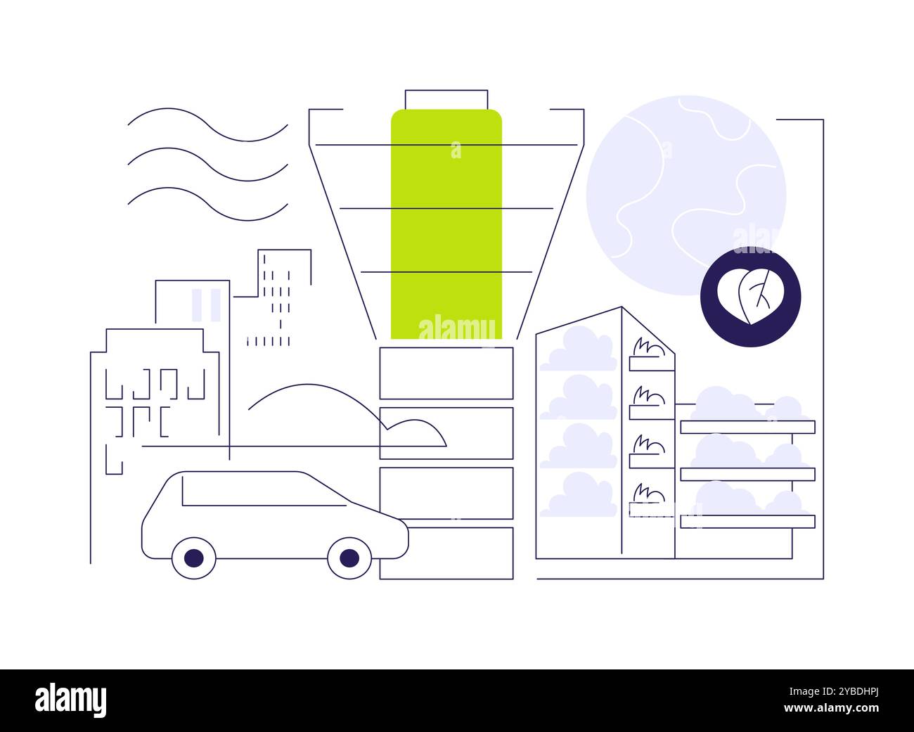 Urban air purification abstract concept vector illustration Stock ...
