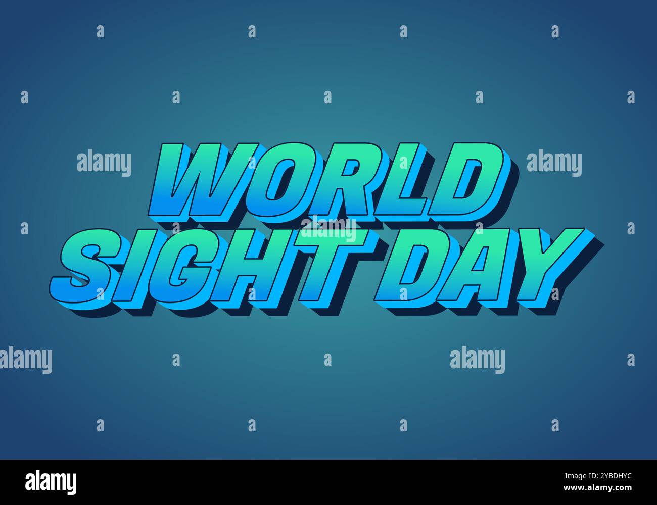 World sight day. text effect in 3D style with bold fonts Stock Vector ...