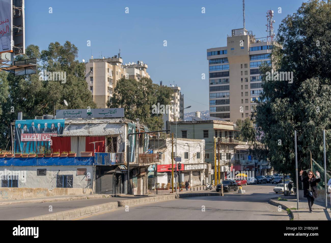 The road streets at Bourj Hammoud (Armenian district) at Beirut ...